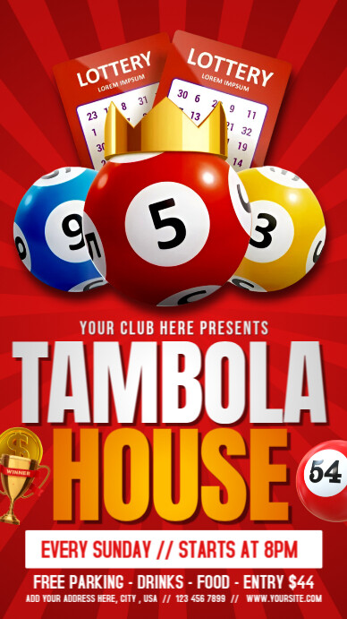 Szablon Tambola House | PosterMyWall