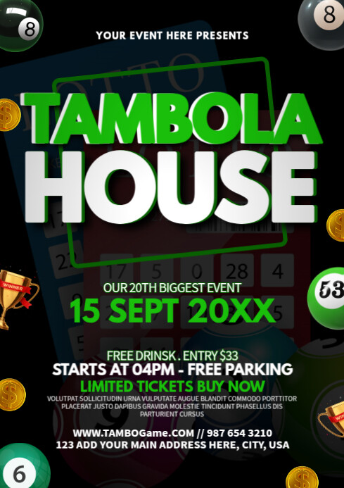 Tambola House Template | PosterMyWall