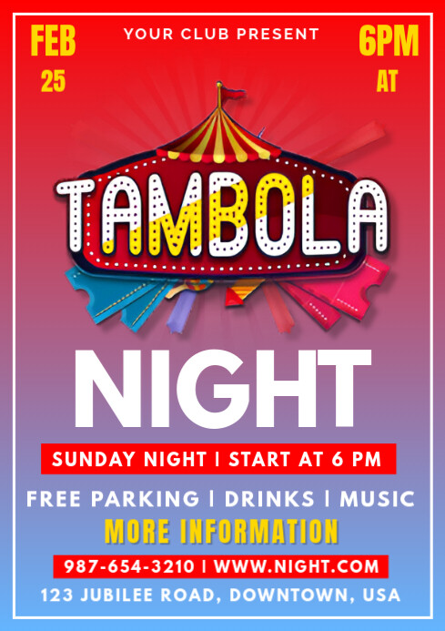 Copy of Tambola Night A4 | PosterMyWall