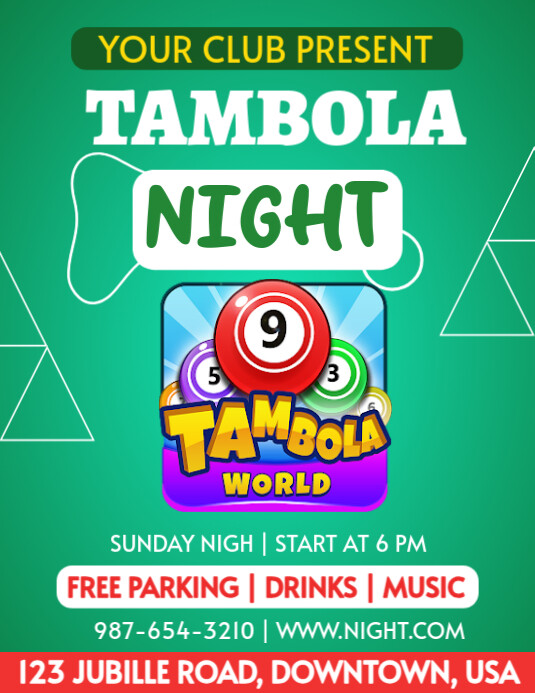 TAMBOLA NIGHT Template | PosterMyWall