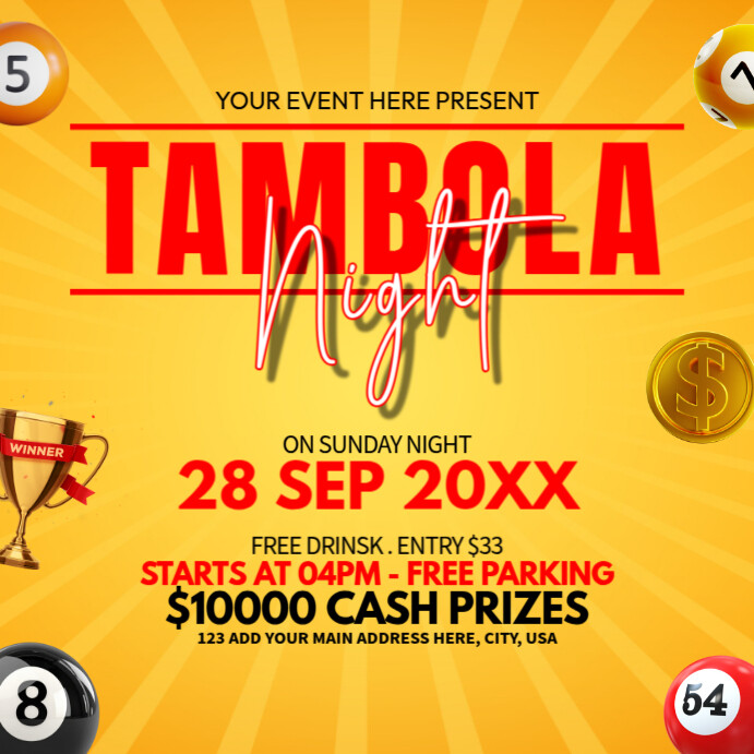 Tambola Night Template | PosterMyWall