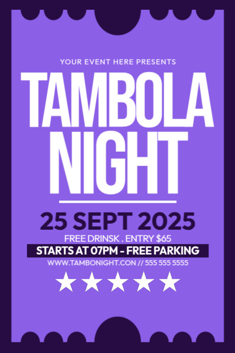 Plantilla de Tambola Night | PosterMyWall