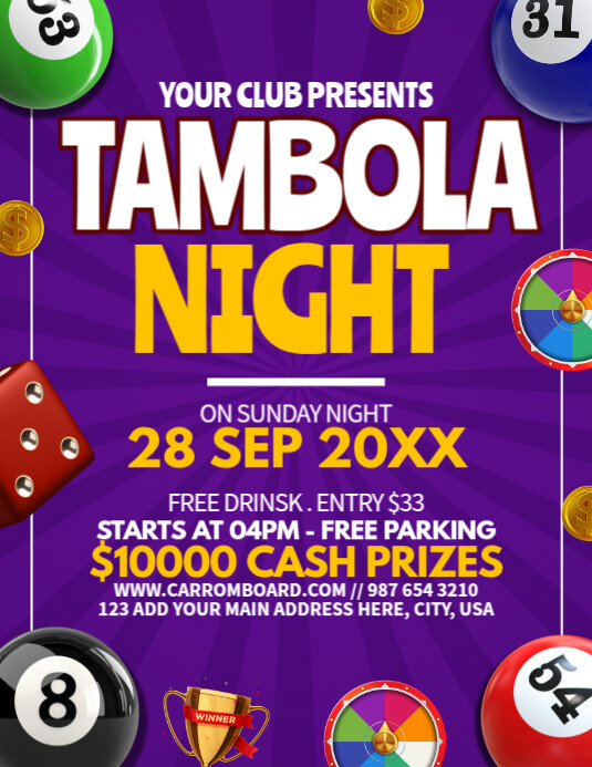 Tambola Night Template | PosterMyWall