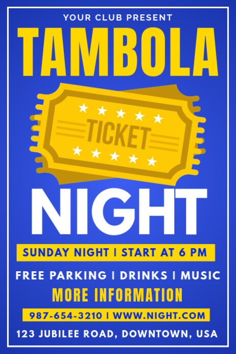 Tambola Night Poster Template | PosterMyWall