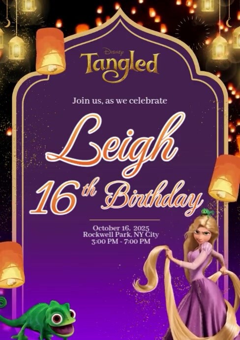 Tangled Birthday Invitation Template | PosterMyWall
