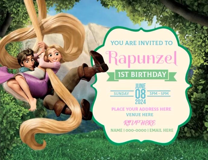 Tangled Birthday Invitations