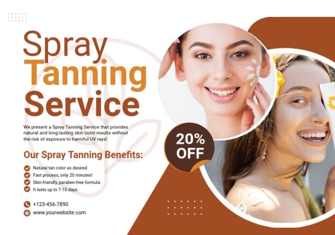 Tanning Service Flyer เทมเพลต | PosterMyWall