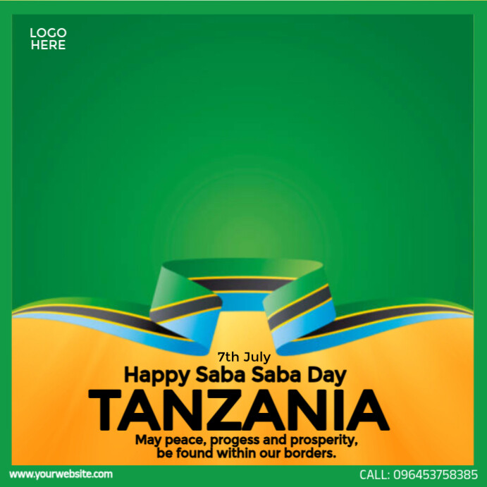 Copy of Tanzania Saba Saba Day | PosterMyWall