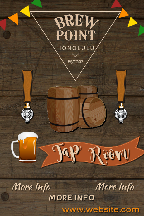 Tap Room Poster Template | PosterMyWall