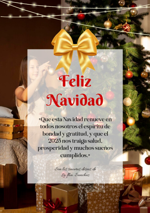Tarjeta de navidad, dise{o especial Template | PosterMyWall
