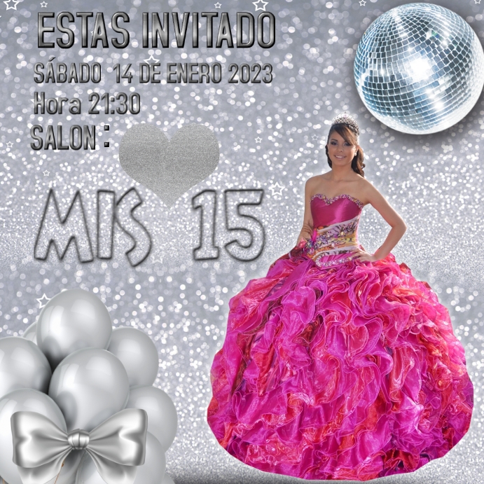 Copy of TARJETAS DE CUMPLEAÑOS MIS 15 (4) | PosterMyWall