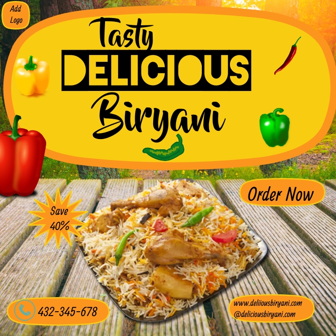 tasty biryani instagram post Template | PosterMyWall