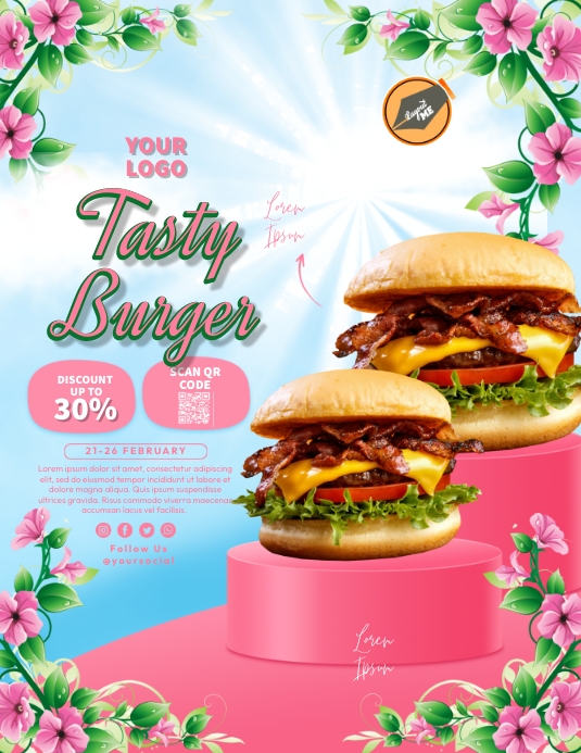 Tasty Burger Ads Template | PosterMyWall