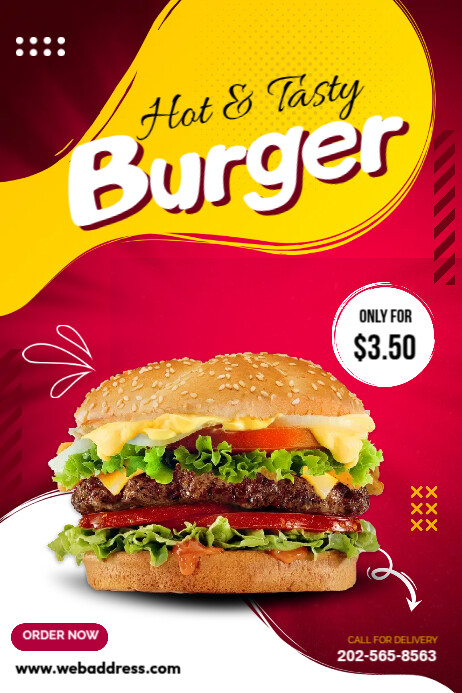 Tasty Burger Poster Template | PosterMyWall