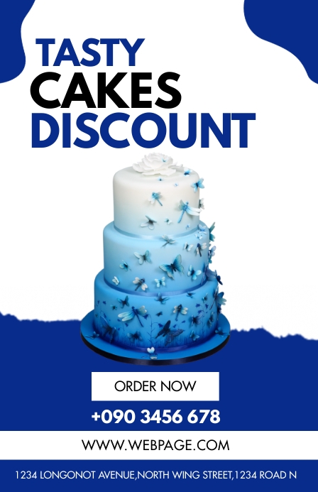 TASTY CAKES MENU Template | PosterMyWall