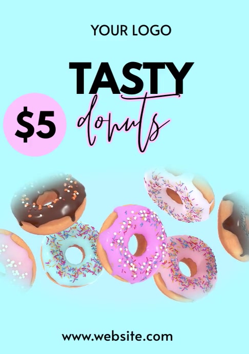 Tasty donuts Template | PosterMyWall
