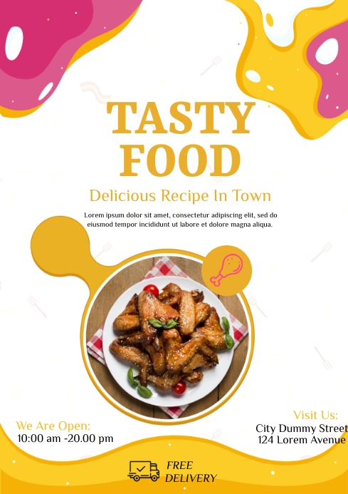 TASTY FOOD TEMPLATE | PosterMyWall