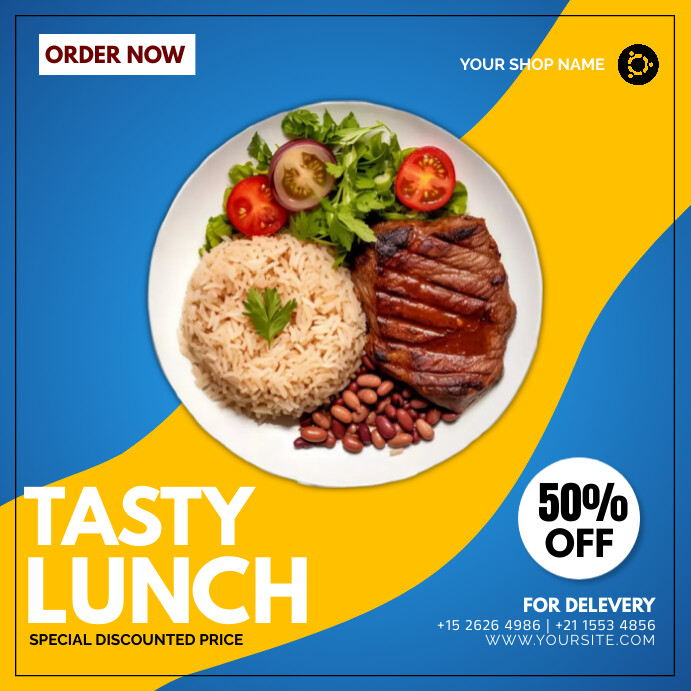 Plantilla de Tasty lunch | PosterMyWall