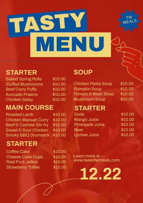 Tasty Menu Ads Template | PosterMyWall