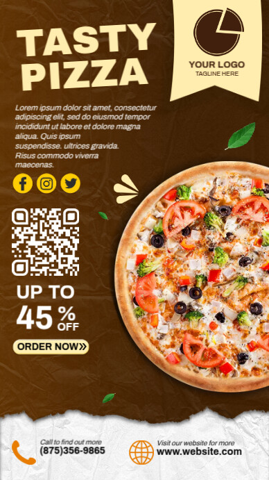 Tasty Pizza Offer Template | PosterMyWall
