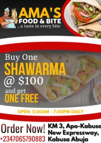 TASTY SHAWARMA FLYER TEMPLATE | PosterMyWall