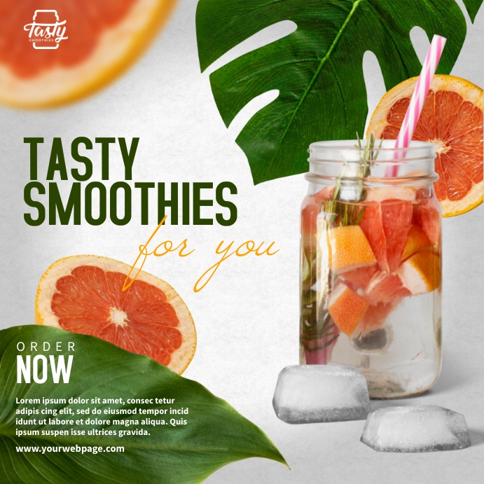 Tasty Smoothies Template | PosterMyWall