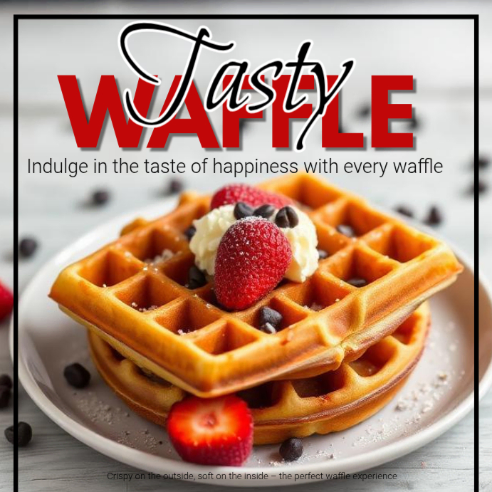 Tasty waffle Template | PosterMyWall