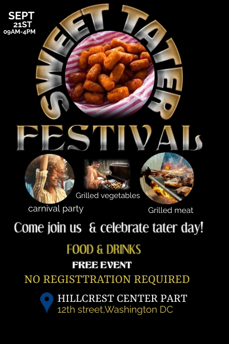 Tater festival template | PosterMyWall