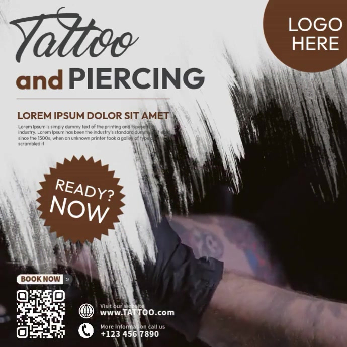 Tattoo And Piercing Video Template | PosterMyWall