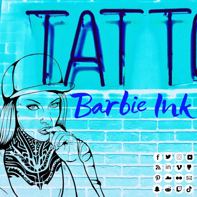 Copy of Tattoo Girl Shop Brand Barbie Ink Profile | PosterMyWall