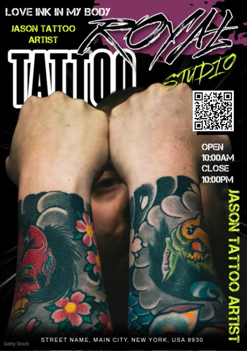 Plantilla de Tattoo Poster | PosterMyWall