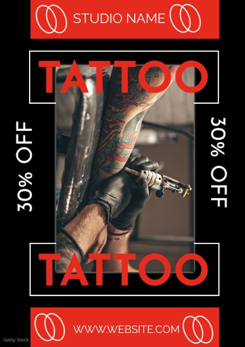 Copy of Tattoos In Studio Service Offer With Discount | PosterMyWall