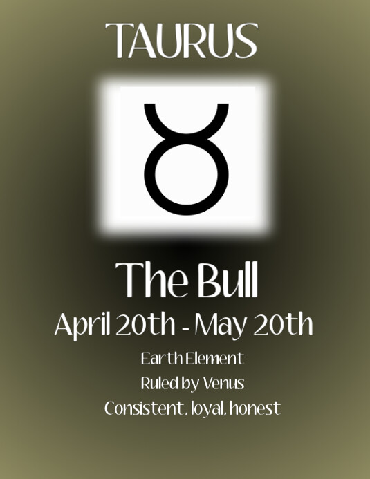 Taurus Zodiac Flyer Template | PosterMyWall