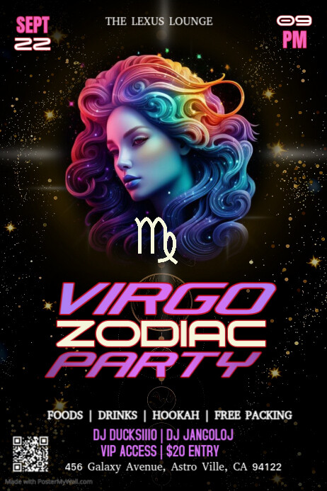 Copy of Taurus Zodiac Party Flyer – Bull Run Nightclub Event Template ...