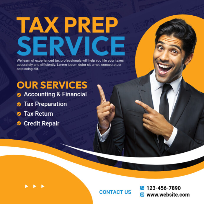 Tax & Accounting Services Instagram Post Template | PosterMyWall