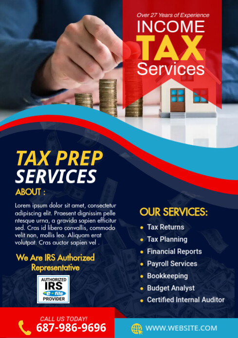 Tax & Consulting Services Template | PosterMyWall