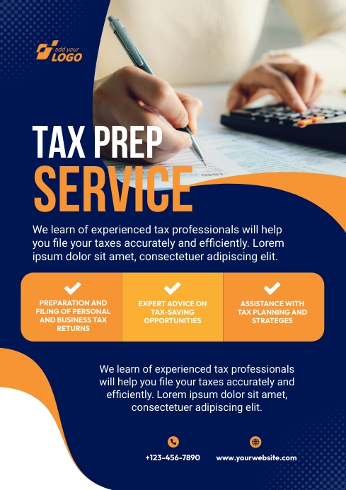 Tax & Consulting Services Flyer Templat | PosterMyWall