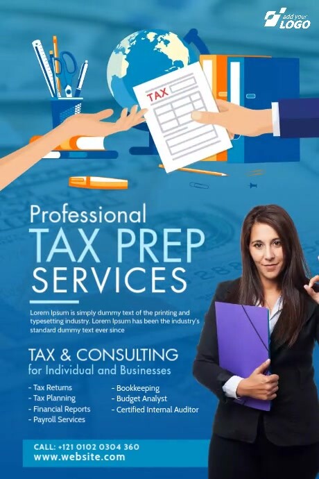 Tax & Consulting Services Poster Template | PosterMyWall
