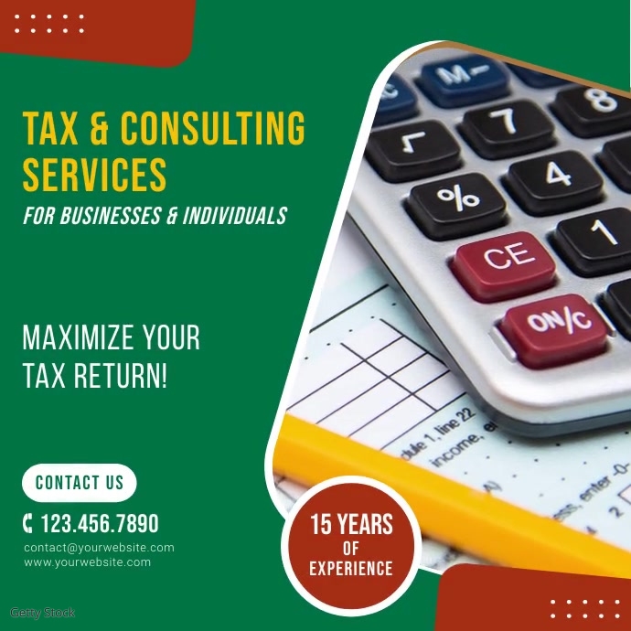 Tax & Consulting Services Video Ad Template | PosterMyWall
