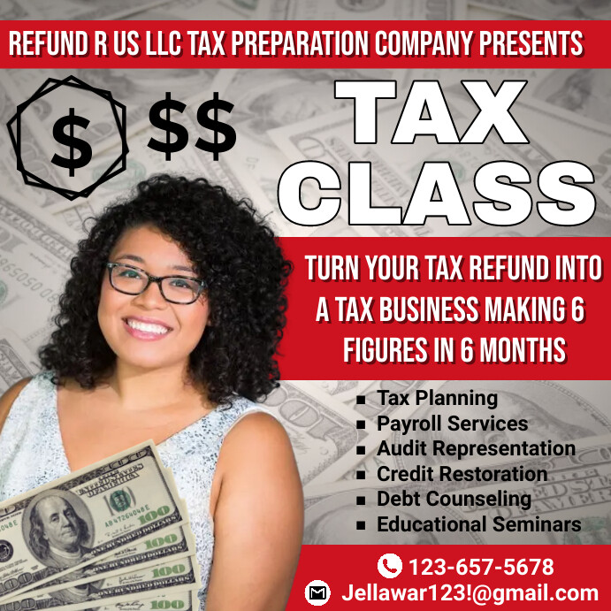 Copy of Tax class flyer | PosterMyWall