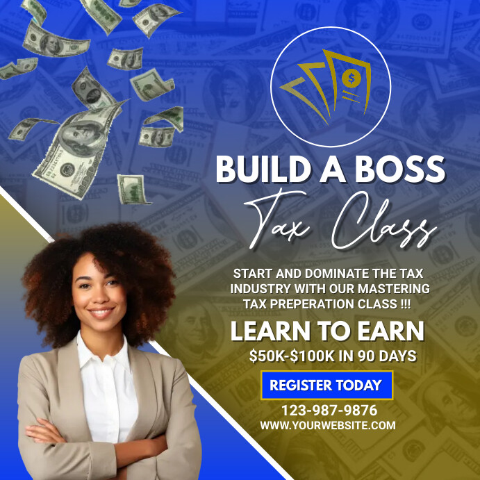 Tax class flyer Template | PosterMyWall