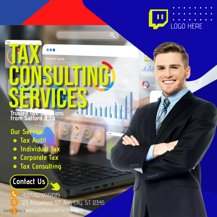 tax consulting service Template | PosterMyWall