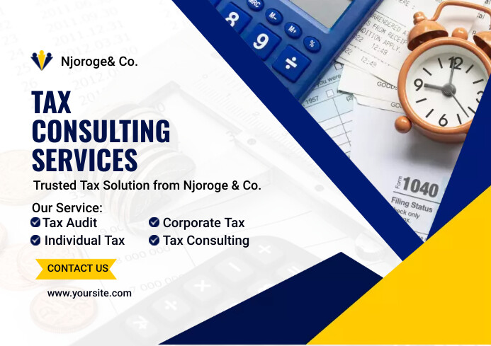 Tax Consulting Services Poster Template | PosterMyWall
