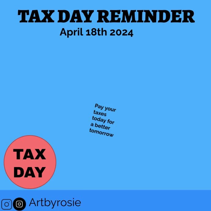 TAX DAY Template | PosterMyWall