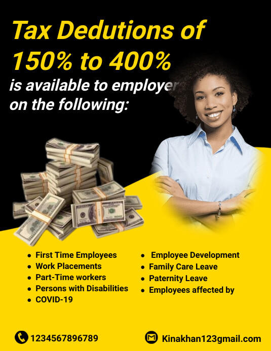 Plantilla de tax deductions service flyer | PosterMyWall