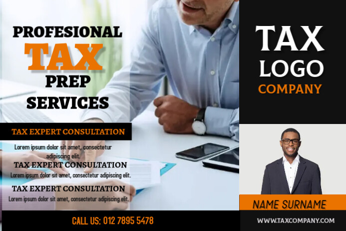 TAX Template | PosterMyWall