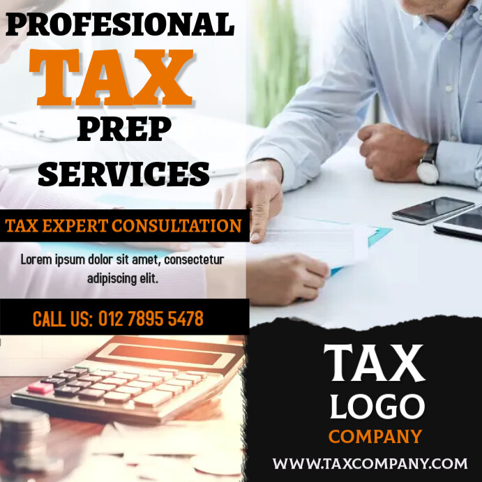 TAX Template | PosterMyWall