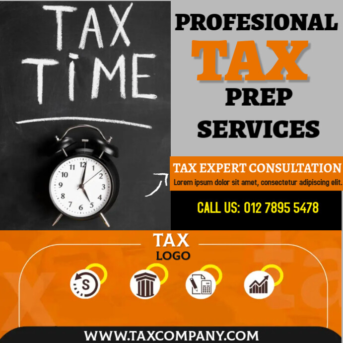 TAX Template | PosterMyWall