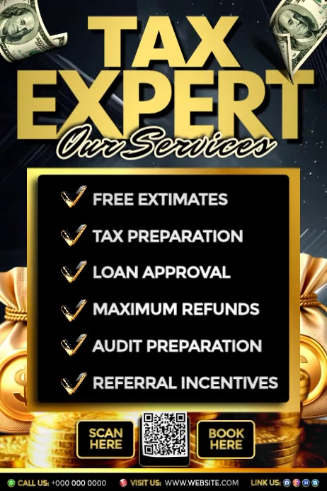 Tax Expertise, Professional Services Now Template | PosterMyWall