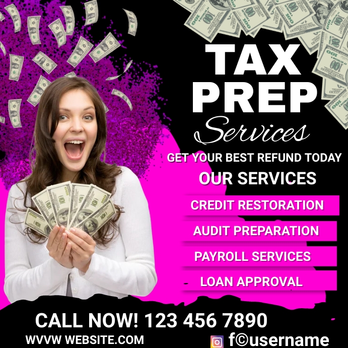 Copy of tax flyer, taxPREPARATIO ,financial flyer | PosterMyWall